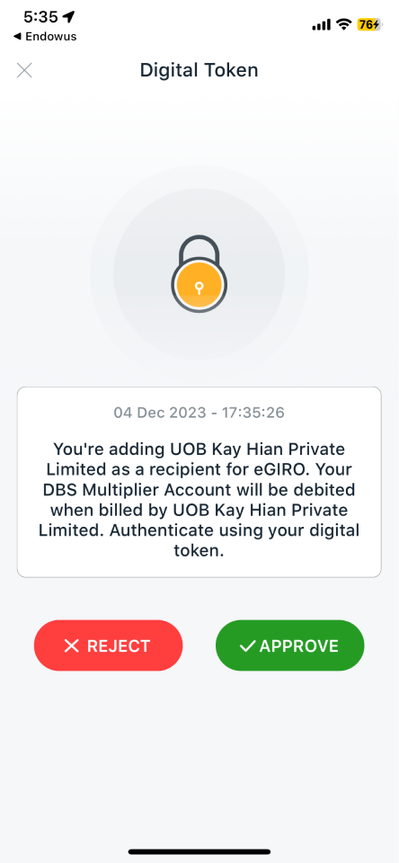 eGIRO Payments – Endowus