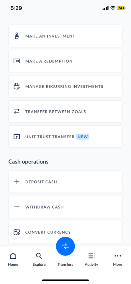 eGIRO Payments – Endowus