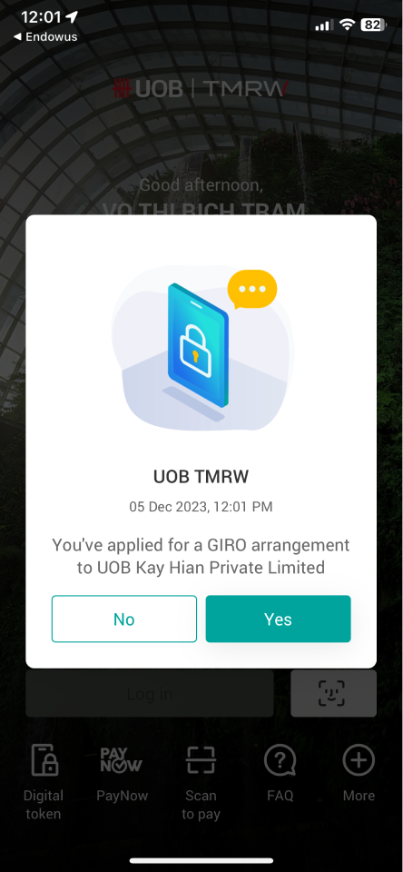 eGIRO Payments – Endowus