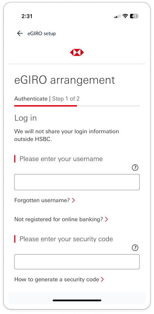 eGIRO Payments – Endowus