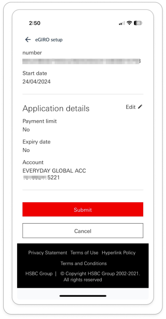 eGIRO Payments – Endowus