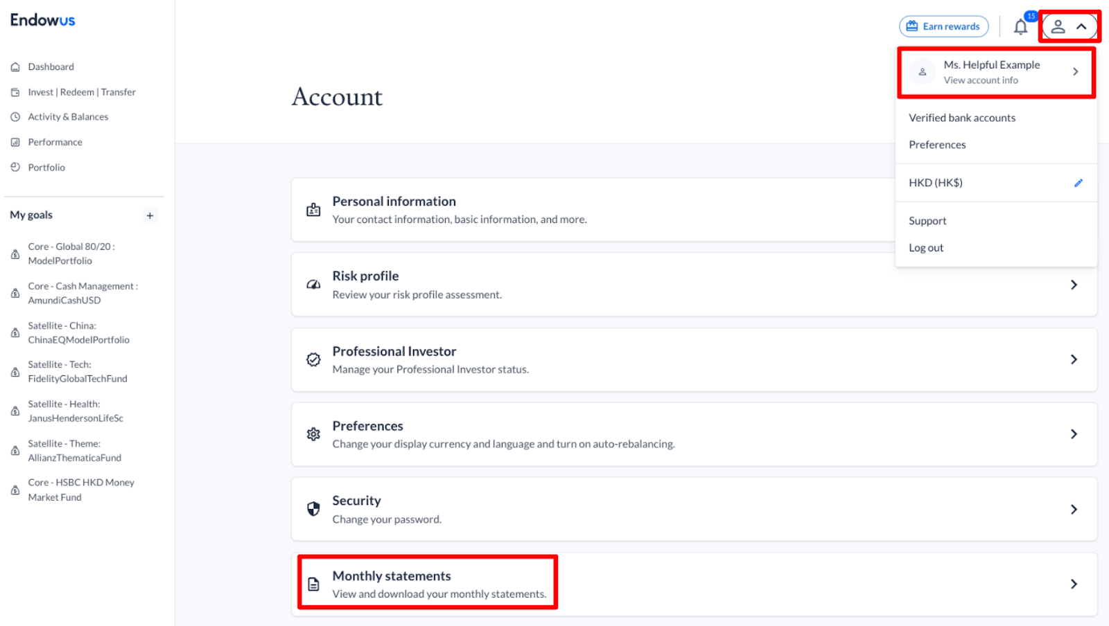 How can I set up the auto-forwarding of monthly statements? (SG) – Endowus
